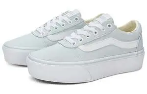 VANS Ward Platform Sneakers - White/blue