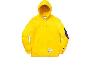 Supreme Ss18 X Champion Hooded Sweatshirt - Yellow