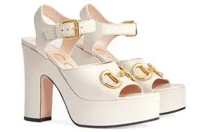 Gucci Ankle-strapped Platform Sandals With Horsebit Detail
