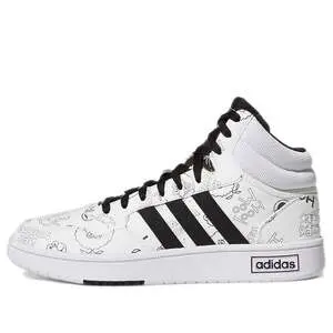 Adidas Hoops 3.0 Mid Sneakers - White/black