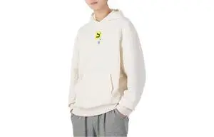 PUMA Graphic Logo Oversized Hoodie - White