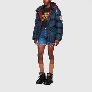 Gucci X The North Face Crossover Alphabet Logo Printing Loose Round Neck Short Sleeve T-shirt - Black