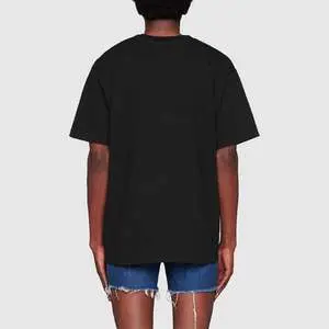 Gucci X The North Face Crossover Alphabet Logo Printing Loose Round Neck Short Sleeve T-shirt - Black