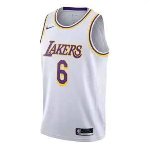 Nike X Nba La Lakers Lebron James 6 Jersey - White