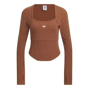 Adidas Originals Corset Long Sleeve Shirt - Brown