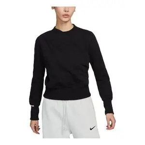 Nike (wmns) Nike Round Neck Casual Sports Sweatshirt 'black' Black