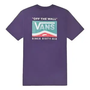 VANS Short Sleeve T-shirt With Logo Graphic - Purple