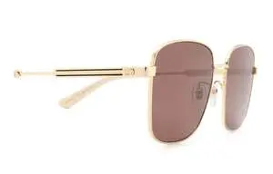 Gucci Square Frame Metallic Sunglasses