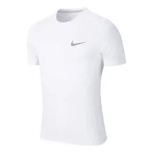 Nike Miler Short Sleeve Running Top - White