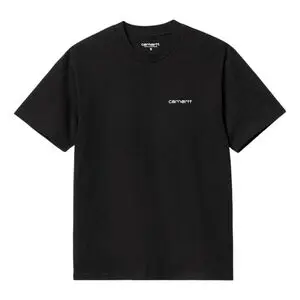 Carhartt Work In Progress Script Embroidery Short Sleeve T-shirt - Black