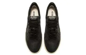 AUTRY Medalist Low Top Goat Leather Sneakers - Black