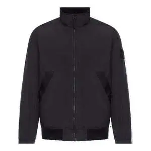 Stone Island Zip-up Windbreaker Jacket - Black