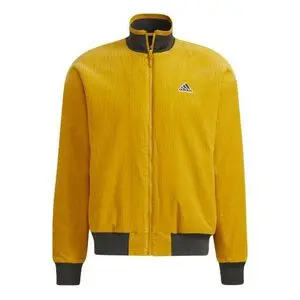 Adidas Embroidered Corduroy Bomber Jacket - Multi-color