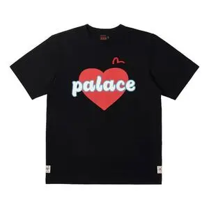 PALACE Palace X Evisu Heart T-shirt 'black' Black/red