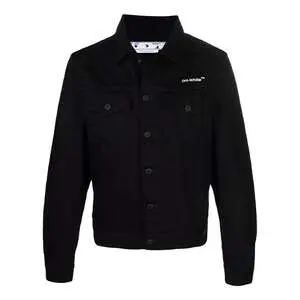 Off-White Ss22 Chest Logo Printing Denim Jacket