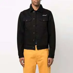 Off-White Ss22 Chest Logo Printing Denim Jacket