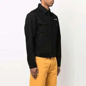 Off-White Ss22 Chest Logo Printing Denim Jacket