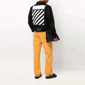 Off-White Ss22 Chest Logo Printing Denim Jacket