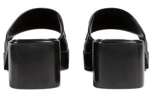 Gucci Rubber Slide Sandals With Platform And Block Heel