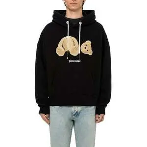 Palm Angels Kill The Bear Popover Hoodie - Black