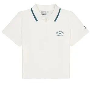 NEW BALANCE Athletics Half Zip Polo Shirt - Ivory