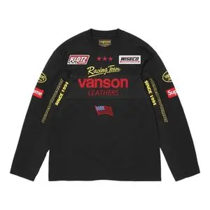 Supreme X Vanson Leathers Racing Team Long Sleeve T-shirt - Black
