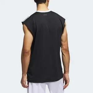 Adidas Sleeveless Basketball Tee - Black