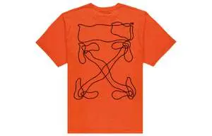 Off-White Abstract Arrows Embroidery Short Sleeve Oversize