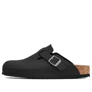 BIRKENSTOCK Vegan Birkibuc Boston Clogs - Black