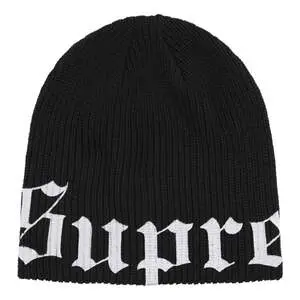 Supreme Old English Printed Beanie - Black