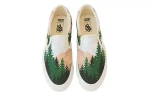 VANS Kith X Vault Og Classic Slip-on Lx 'treescape - White/green