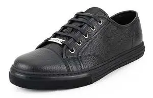 Gucci Pebbled Nappa Leather Low Top Sneakers