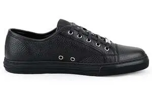 Gucci Pebbled Nappa Leather Low Top Sneakers