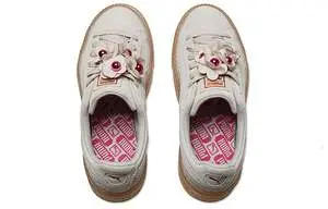 PUMA Platform Flower Tassel Sneakers - White