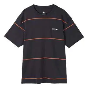 Nike Ss22 Stripe Round Neck Pullover Short Sleeve Gray - Multi-color