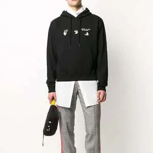 Off-White Logo Print Drawstring Hoodie