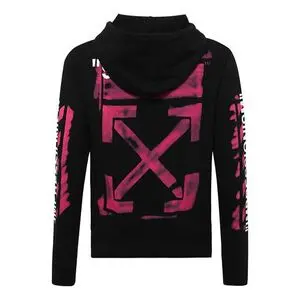 Off-White Stencil Arrow Hooded Sweatshirt - Black