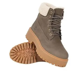 Timberland Stone Street Platform Lace-up Boots - Taupe