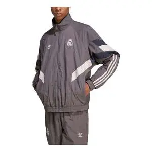 Adidas Real Madrid Originals Track Jacket Asia Sizing 'charcoal Grey - Charcoal/grey