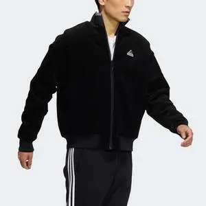 Adidas Corduroy Stand Collar Zip-up Jacket - Default Color