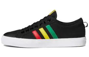 Adidas Nizza Tricolor Stripes Sneakers - Black