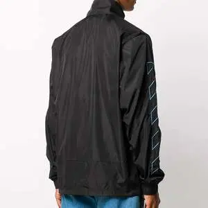 Off-White Diagonal Stripes Zipper Jacket