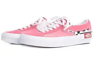 VANS Slip-on Sneakers With Checkerboard Detailing - Pink