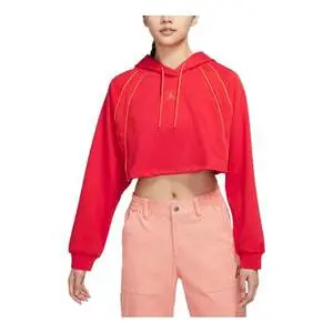 JORDAN Crop Pullover Fleece Hoodie
