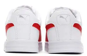 PUMA Smash Vulc V3 Lo Sneakers - White/red