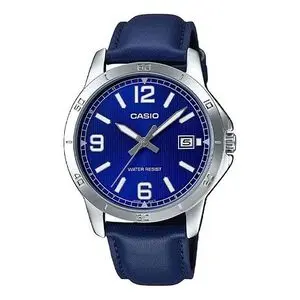 Casio Analog Leather Band Watch - Blue