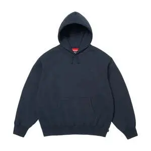 Supreme Ss26 Satin Appliqué Hooded Sweatshirt - Navy