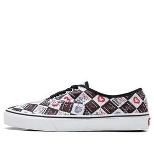 VANS Lace-up Low Top Sneakers With Graphic Print - Black/white