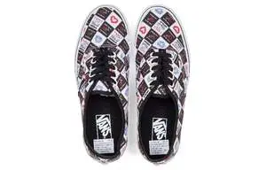 VANS Lace-up Low Top Sneakers With Graphic Print - Black/white