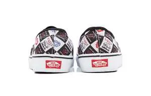 VANS Lace-up Low Top Sneakers With Graphic Print - Black/white